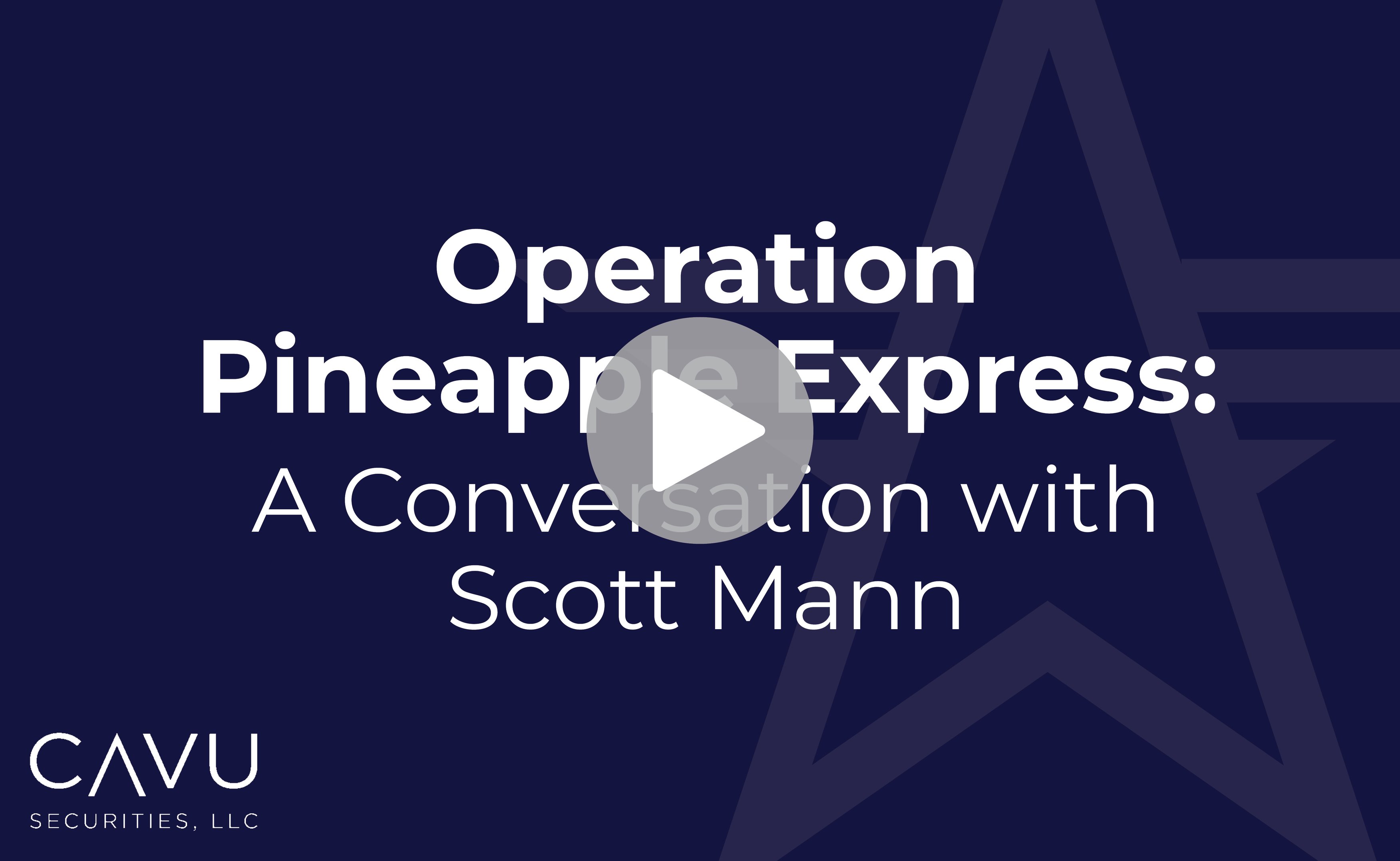 Operation Pineapple Express: A Conversation with Scott Mann